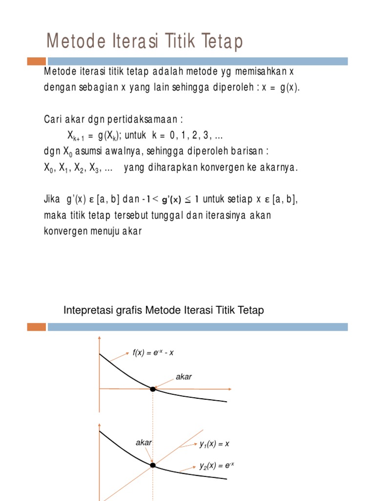 Metode Iterasi Titik Tetap | PDF