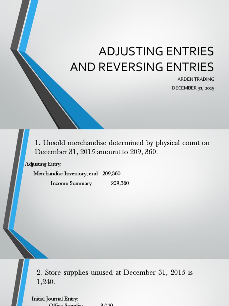 Adjusting Entries | PDF | Expense | Depreciation