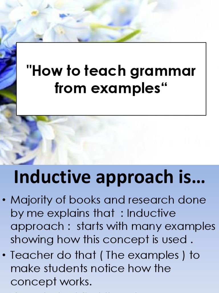 How To Teach Grammar From Examples | PDF