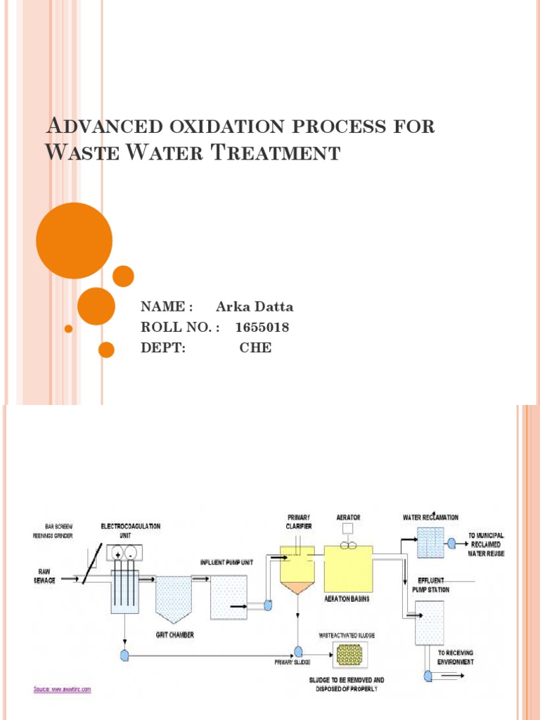 Advanced Oxidation Process For Waste Water Treatment 1 | PDF | Radical ...