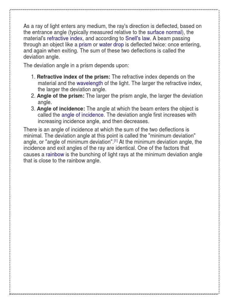 Understanding Light Deviation in Prisms | PDF
