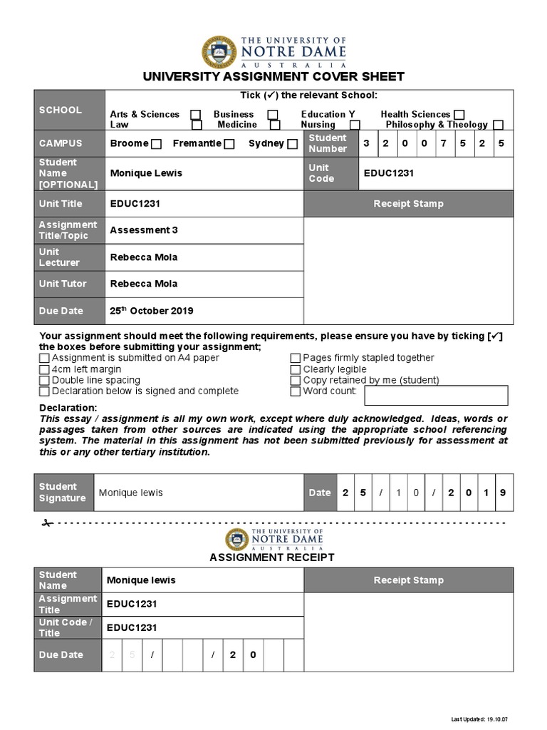 University Coversheet Este | PDF