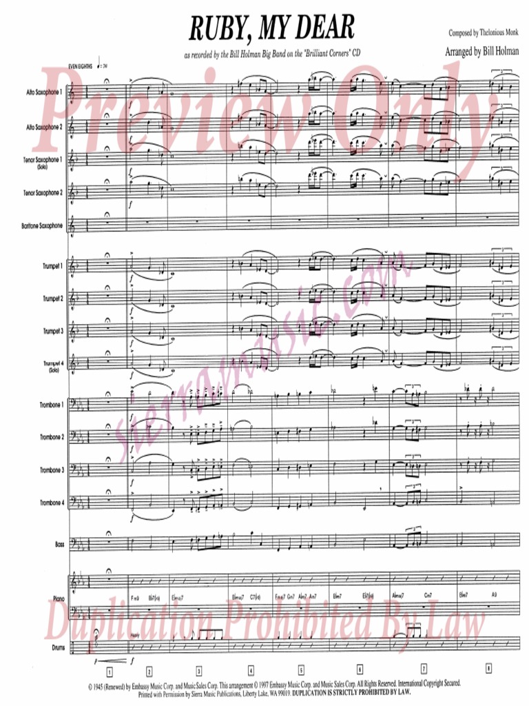 Ruby My Dear Score | PDF
