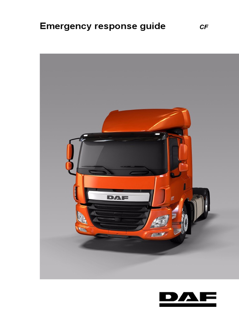 DAF CF Emergency Response Guide CF PUB00775 1 en | PDF | Truck | Axle