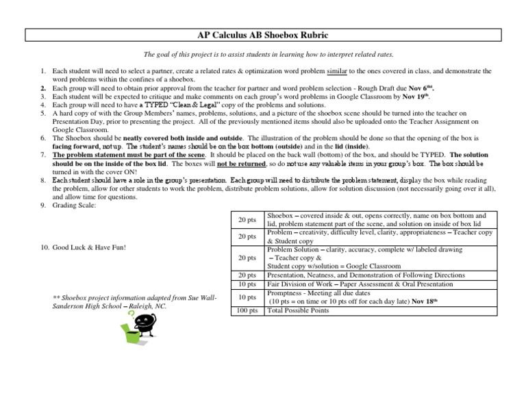 Shoebox Rubric-19 | PDF | Teaching | Pedagogy