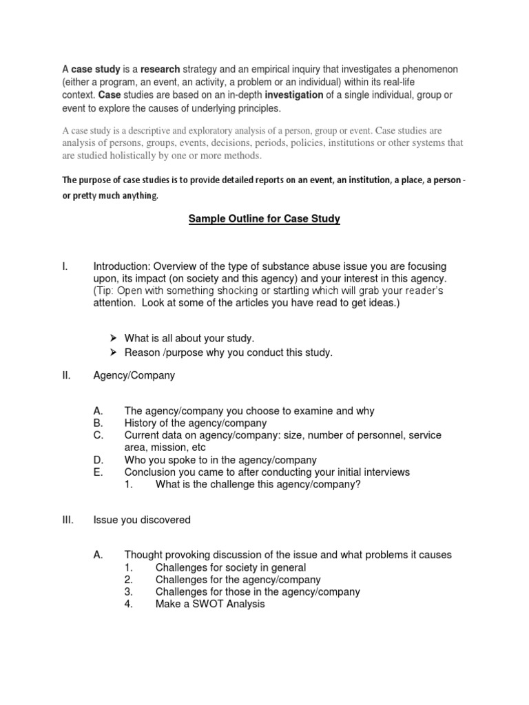 Case Study Outline | PDF | Case Study | Epistemology