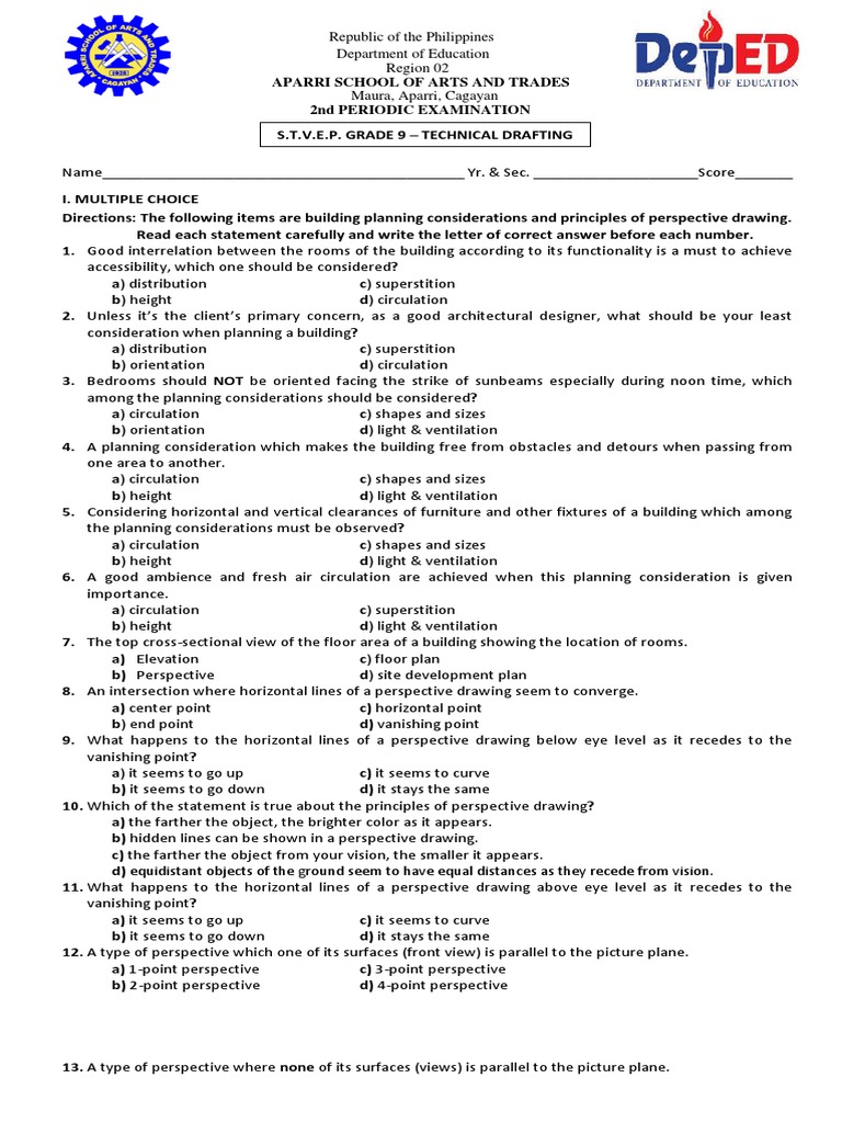 Aparri School of Arts and Trades 2Nd Periodic Examination | PDF ...