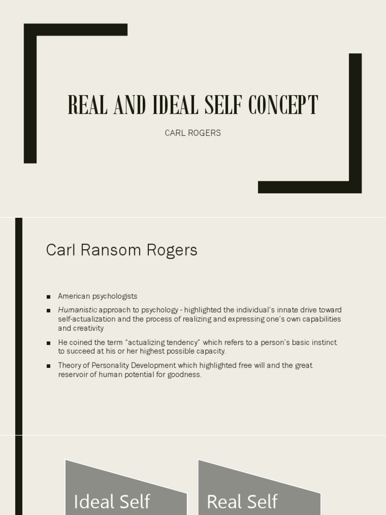 Real and Ideal Self Concept: Carl Rogers | PDF