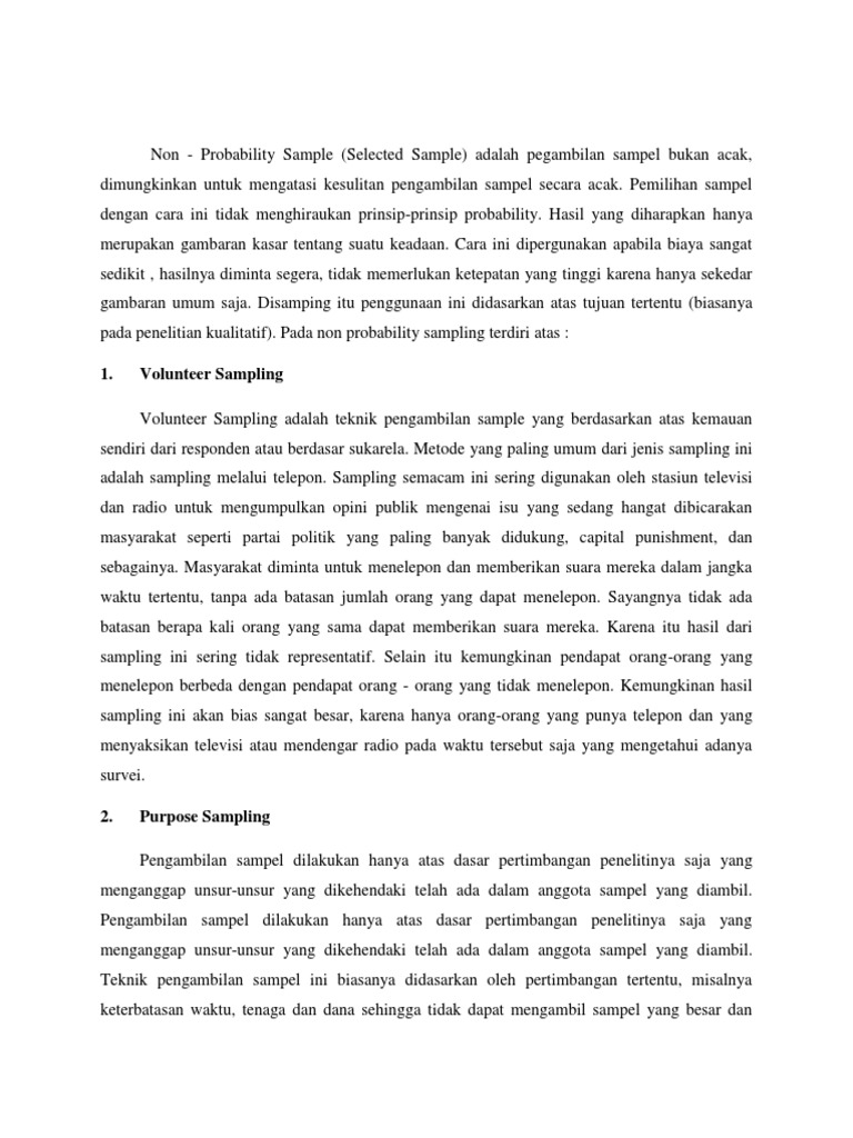 Volunteer Sampling | PDF