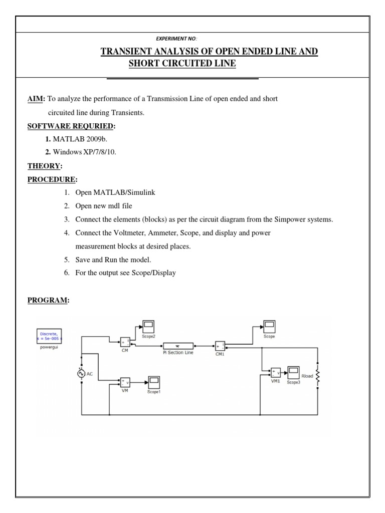 Transient Analysis of Open Ended Line and Short Circuited Line ...