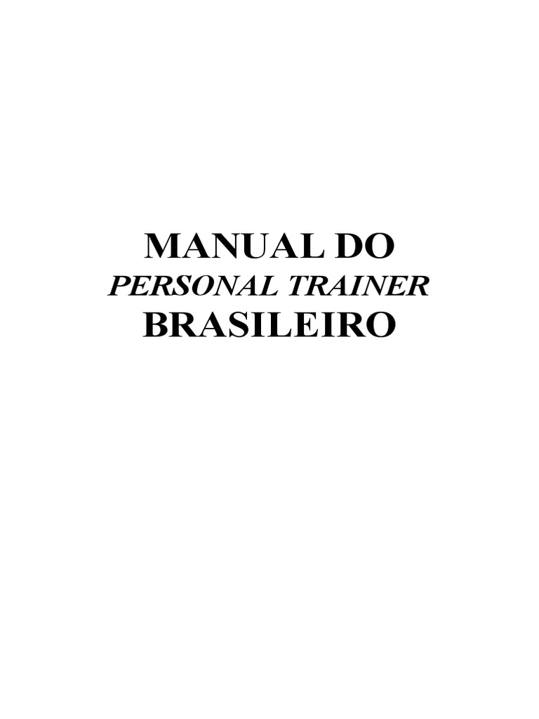 Manual Do Personal Trainer | PDF | Educação Física | Física