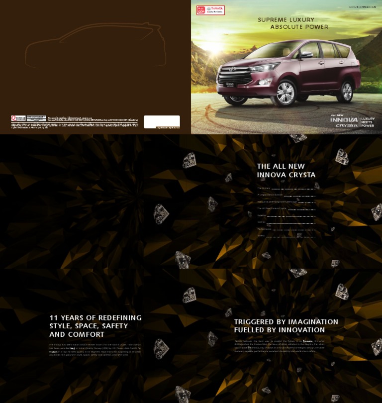 Toyota Innova Crysta 2.4 GX MT Brochure PDF | Download Free PDF | Anti ...