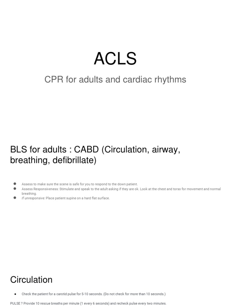 CPR For Adults and Cardiac Rhythms | PDF