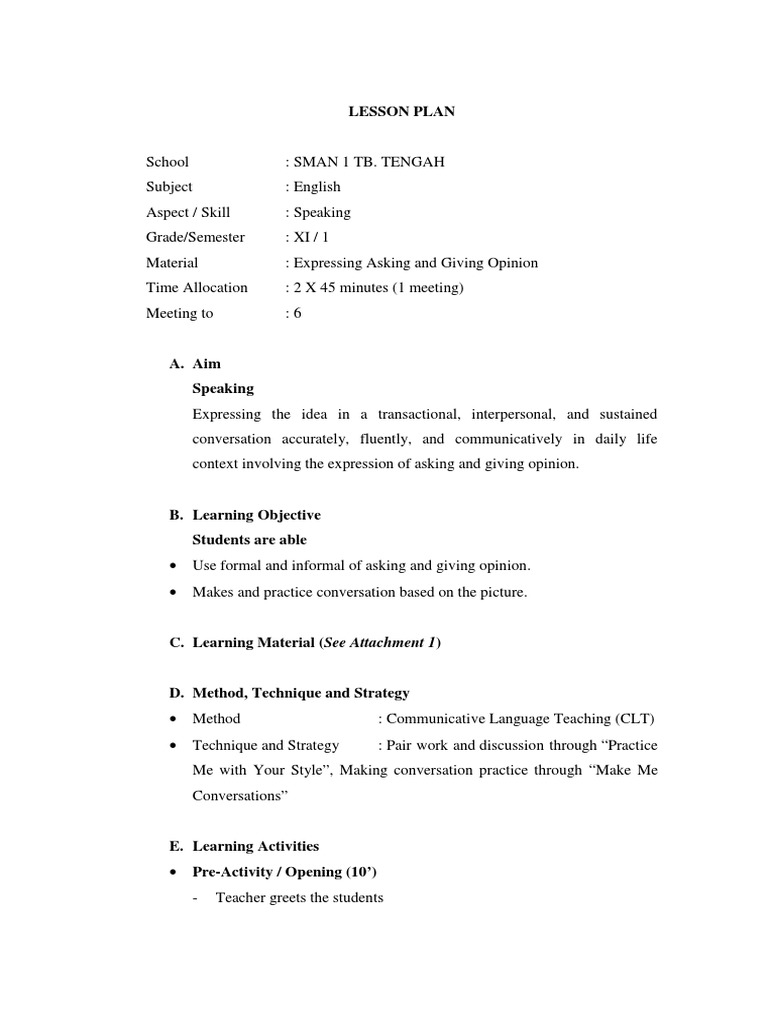 LESSON PLAN Fix PDF | Download Free PDF | Linguistics | Semiotics