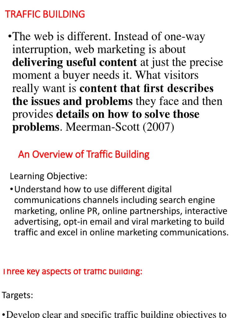 Traffic Building PPT Bsmkt204 | PDF | Search Engine Marketing | Search ...