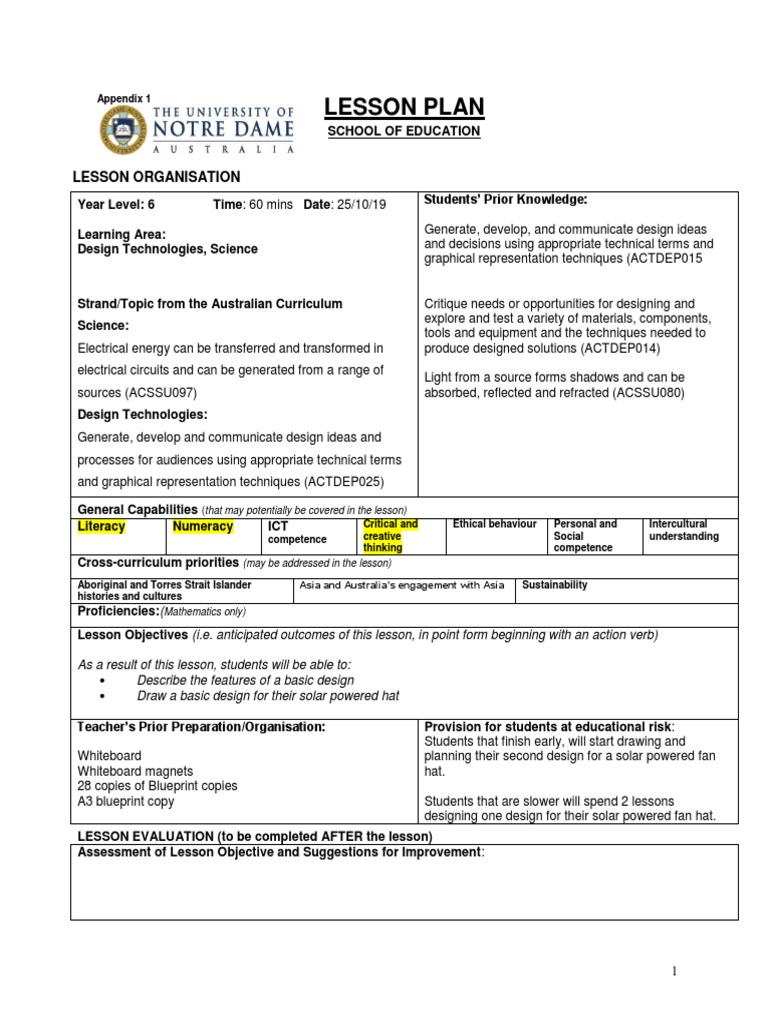 ND Lesson Plan Template | PDF | Design | Educational Technology