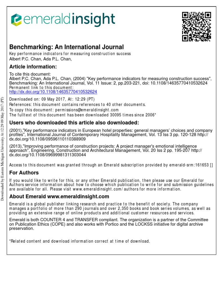 Key Performance Indicators For Measuring Construction Success - Chan ...