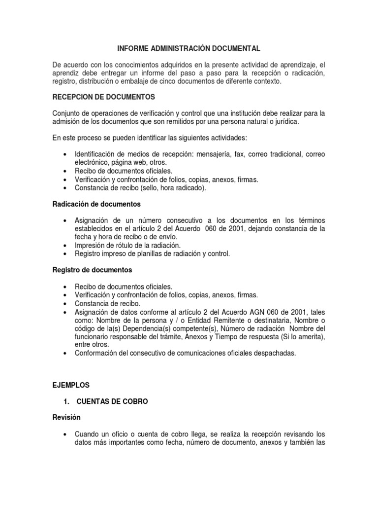 INFORME ADMINISTRACIÓN DOCUMENTAL.pdf | Correo | Programa de computadora