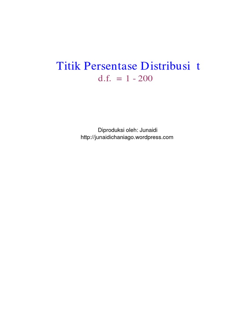 Tabel T Pdf Pdf