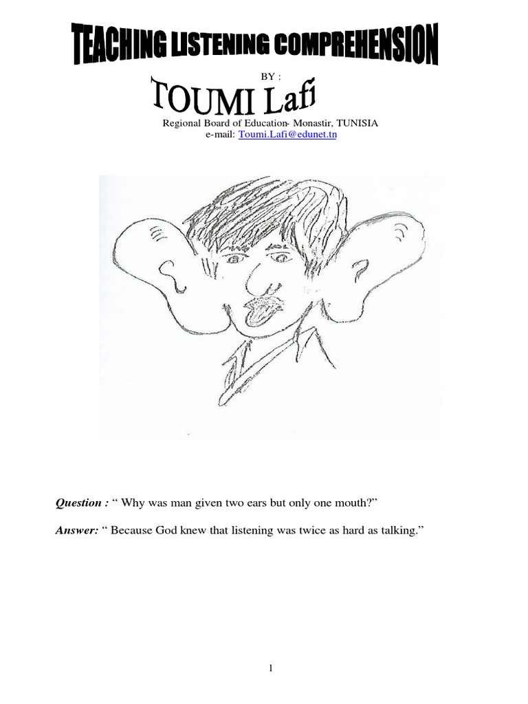 Teaching Listening Comprehension Pdf Download Free Pdf Reading