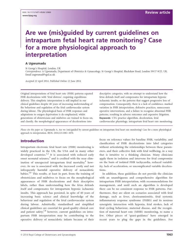 BJOG Monitoreo | PDF | Childbirth | Medicine
