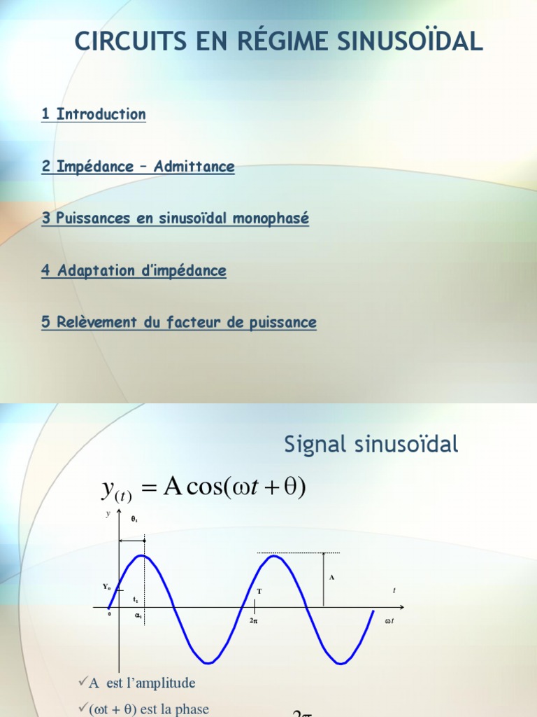 Circuits en Régime Sinusoïdal | PDF | Puissance apparente | Puissance ...