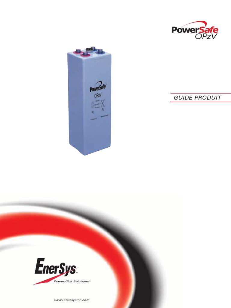 Enersys PDF | PDF | Stockage de l'énergie | Plomb