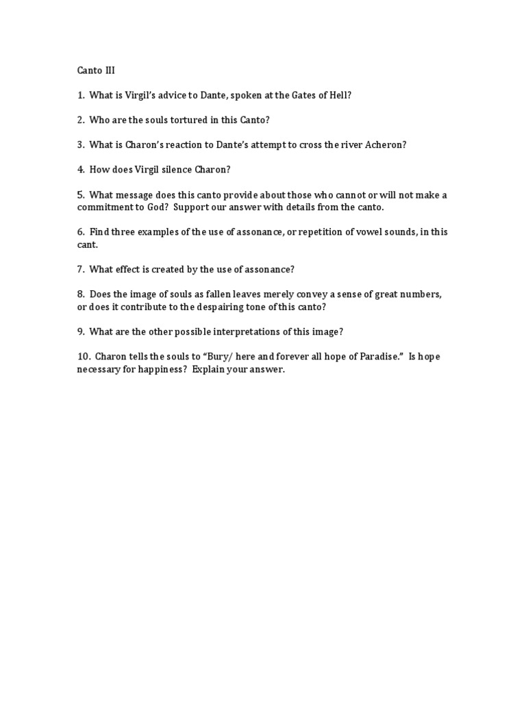 Canto III | PDF