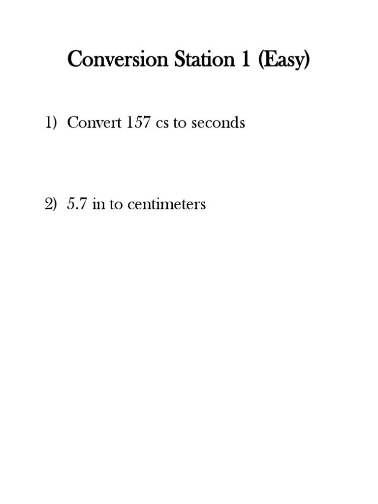 Conversion Stations 2 | PDF | Science & Mathematics