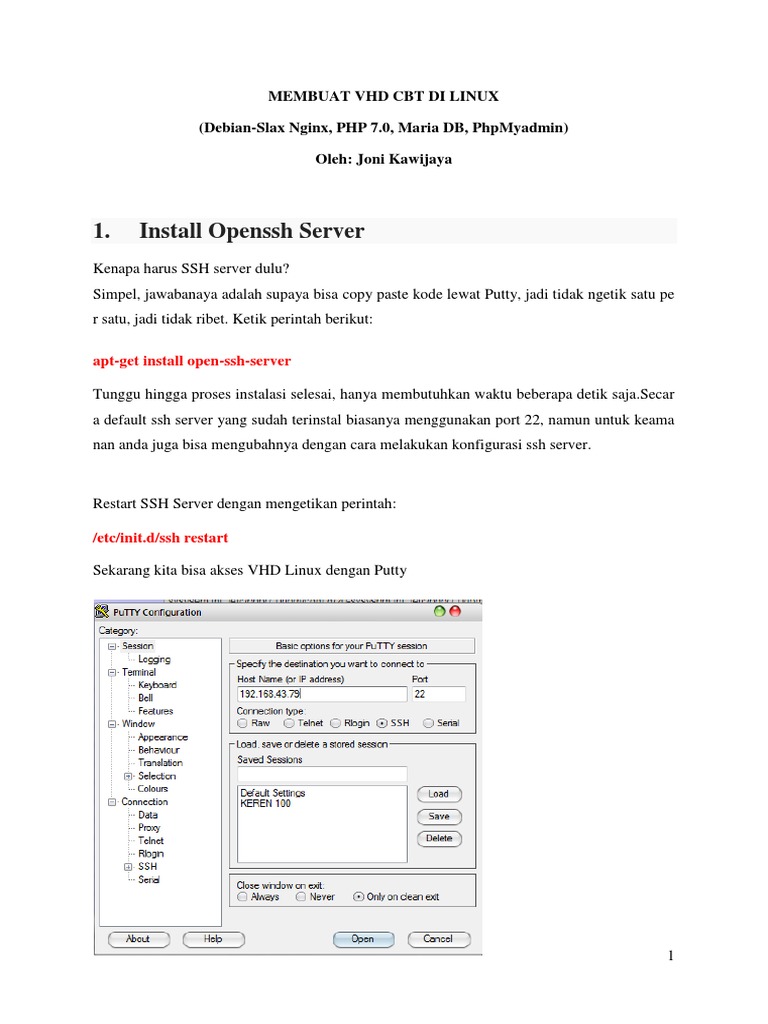 Panduan Instalasi VHD CBT di Linux | PDF | Griya & Taman | Komputer