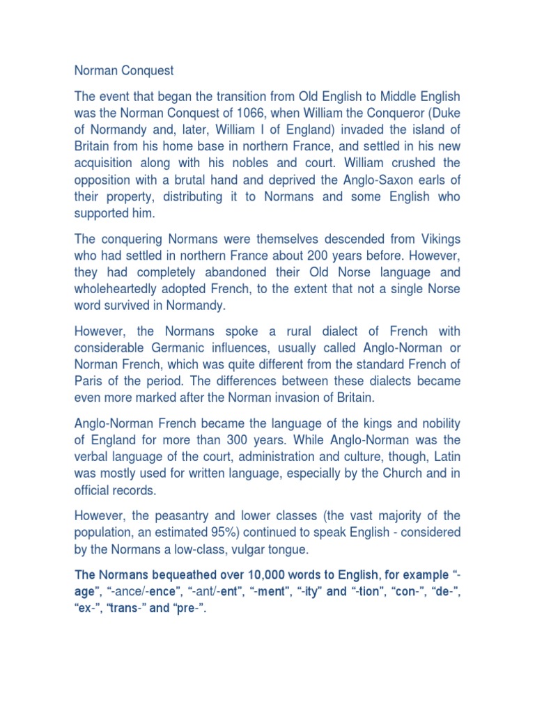 Norman Conquest | PDF | Normans | Norman Conquest Of England