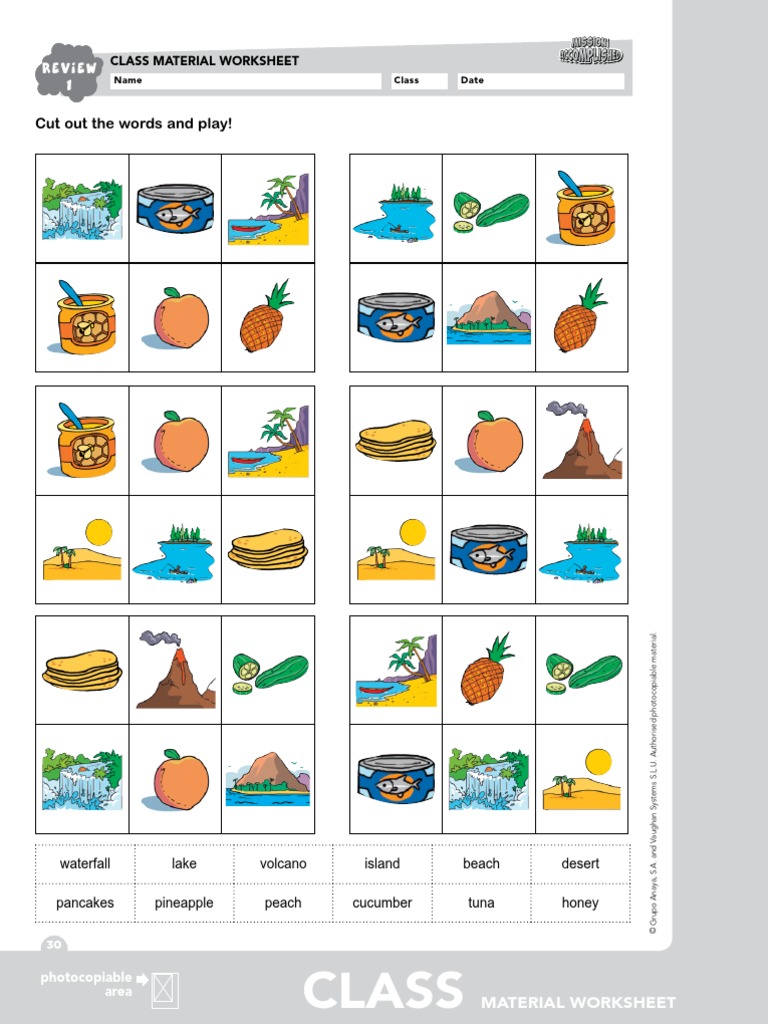 Class: Cut Out The Words and Play! | PDF