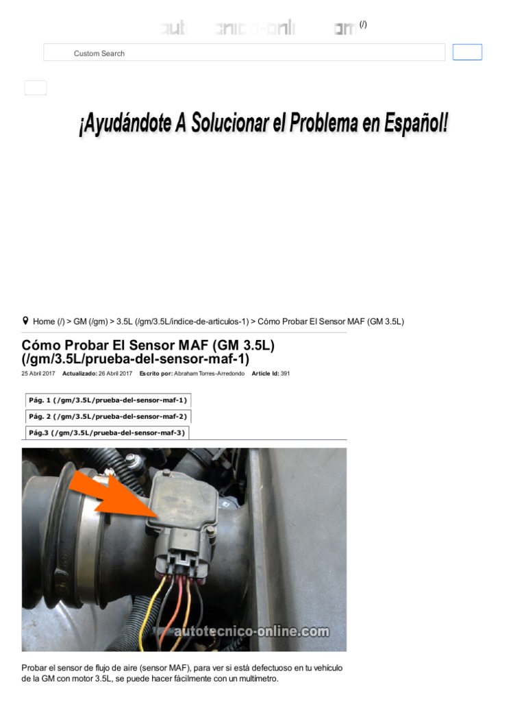 Prueba Sensor Map 5 Cables | PDF | Motores generales