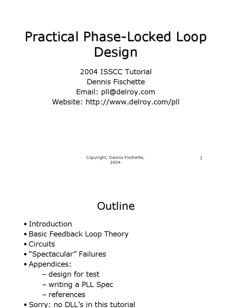 PLL Tutorial Isscc 2004 | PDF | Science & Mathematics | Computers