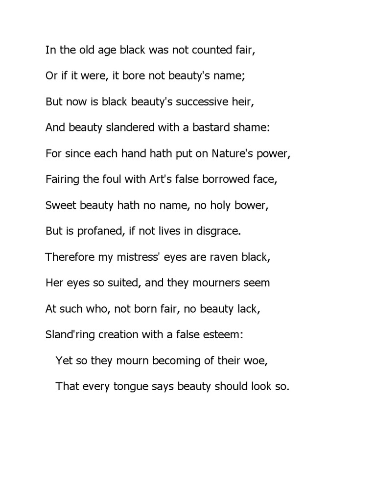 Sonnet 127 | PDF