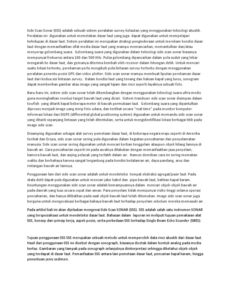 Side Scan Sonar | PDF