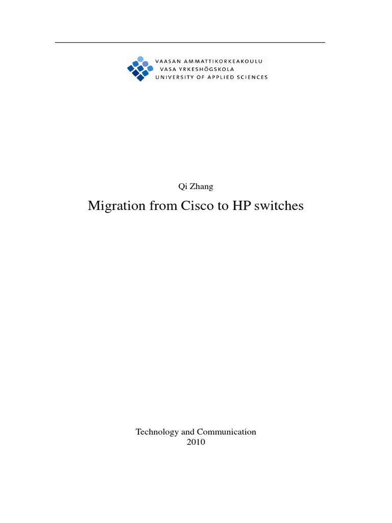 Migration From Cisco To HP Switches v1.0 | PDF | Network Switch ...