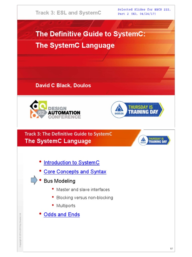 The Definitive Guide To Systemc: The Systemc Language | PDF | Integer ...