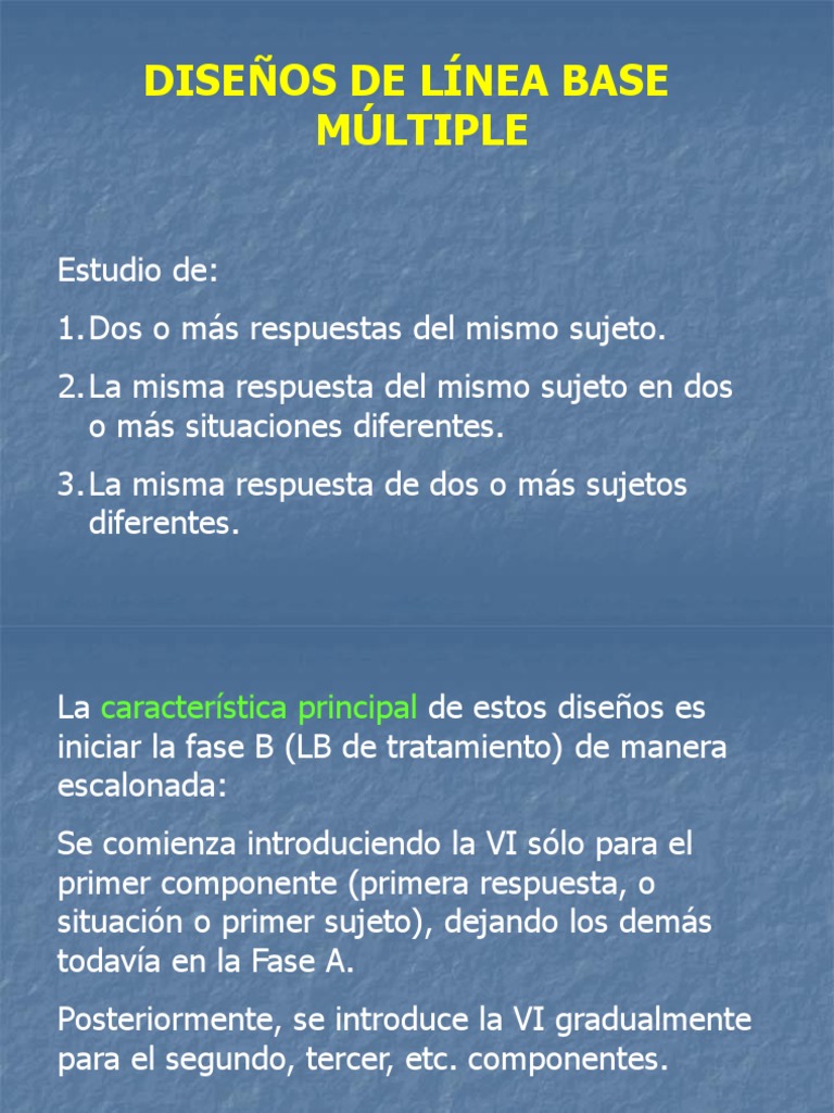 08 Diseños de Línea Base Múltiple | PDF | Métodos y materiales de enseñanza