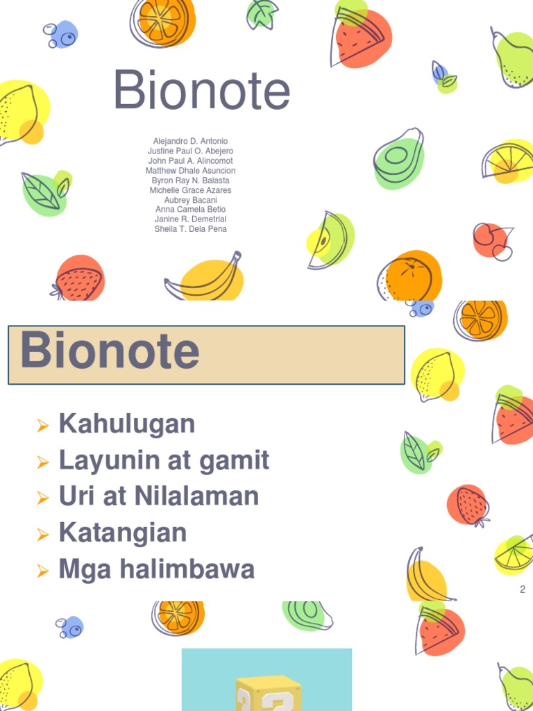 Bionote
