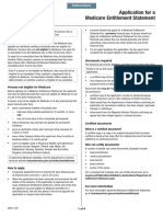 Medicare Entitlement Statement Application | PDF | Travel Visa | Government