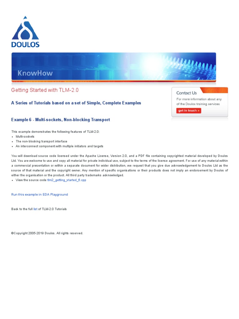 Getting Started With TLM-2.0 - Download For Example 6 | PDF