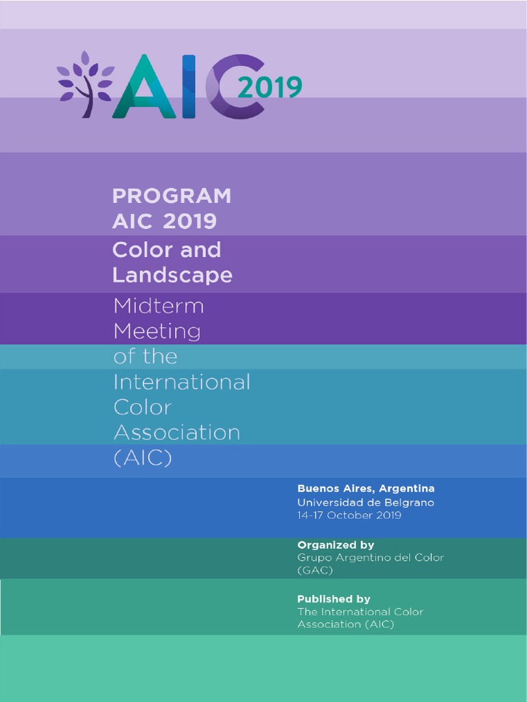 AIC 2019: Color and Landscape Program | PDF | Color | Vision