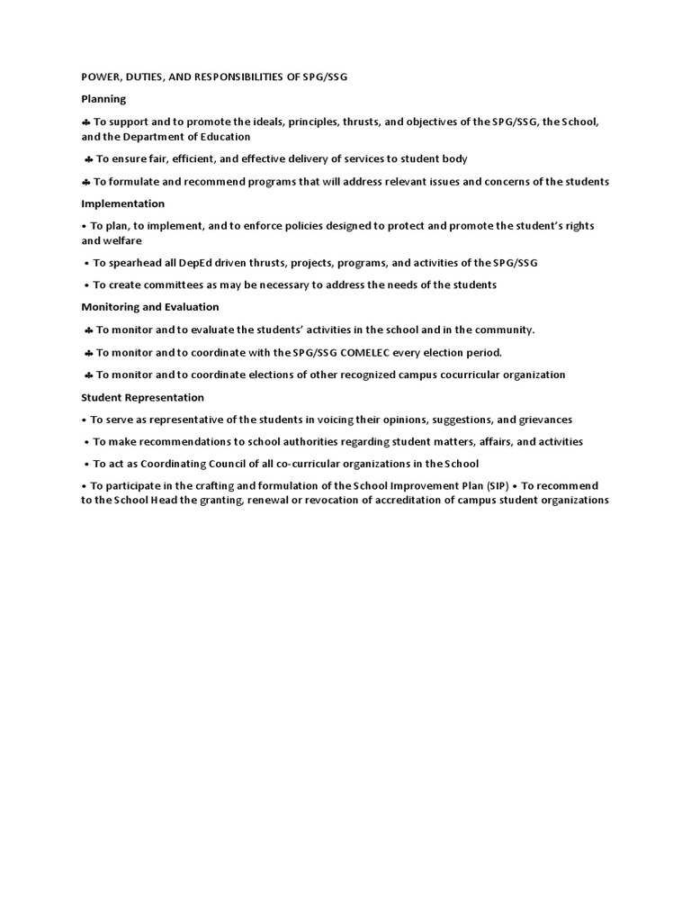 SPG/SSG Roles and Responsibilities | PDF | U.S. Securities And Exchange ...