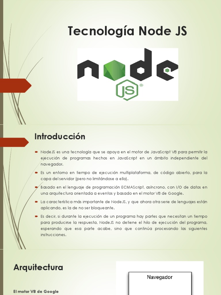 Tecnología Node JS | PDF | Script Java | Arquitectura de Computadores