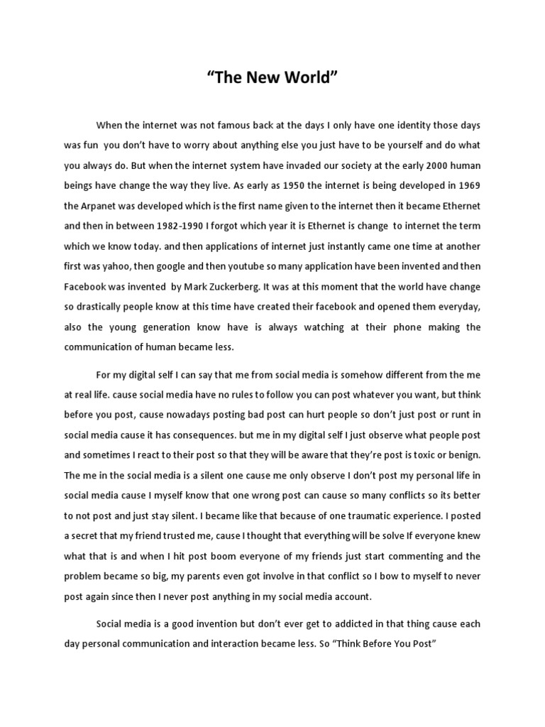 The New World | PDF | Social Media | Popular Culture & Media Studies