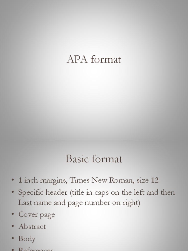 apa format high school | Citation | Apa Style
