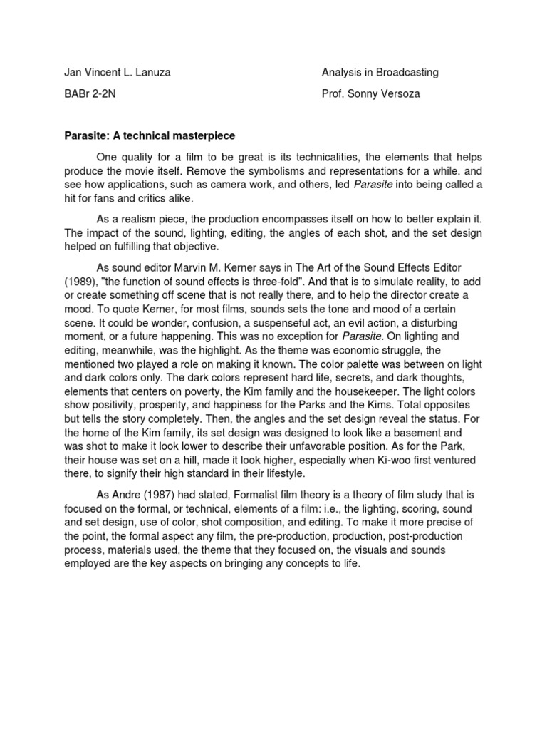 Film Analysis for Media Students | PDF | Marxism