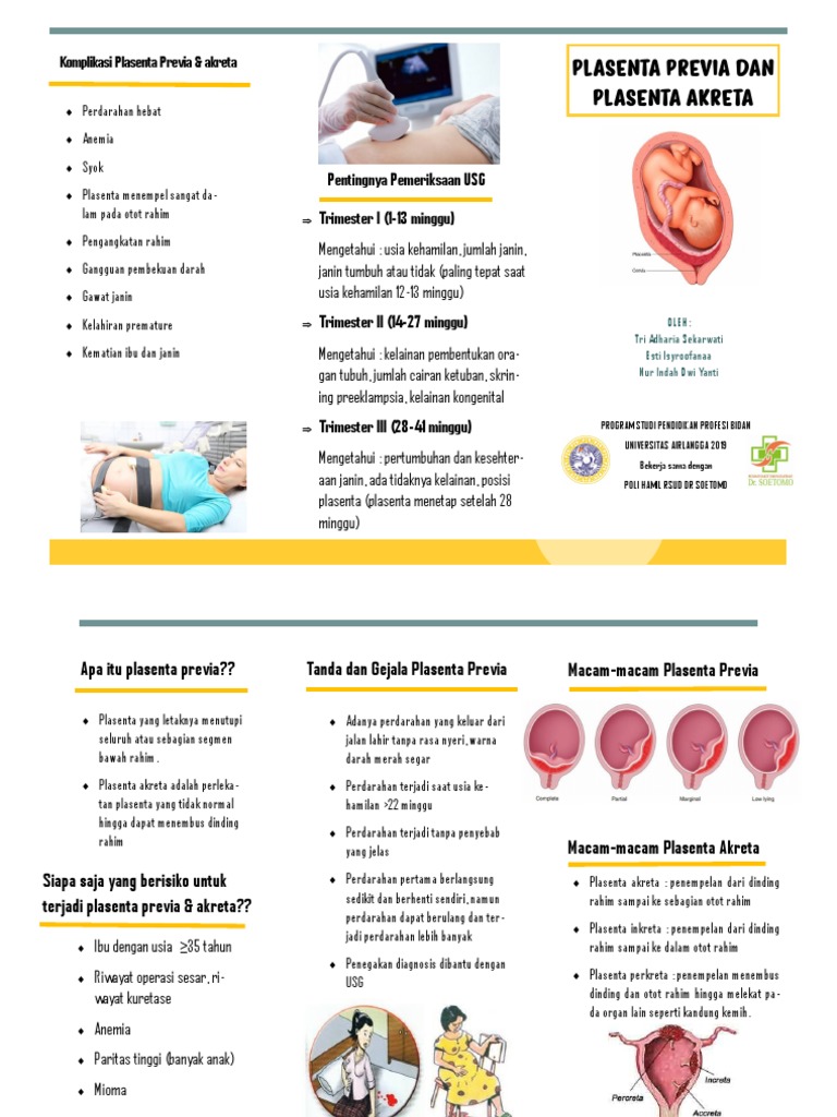 Leaflet Plasenta Previa Dan Plasenta Akreta | PDF