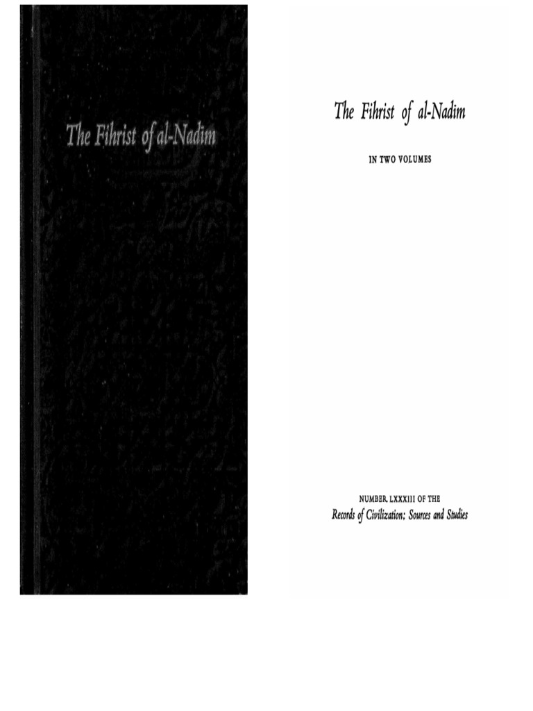 Al-Nadim, Bayard Dodge - The Fihrist of Al-Nadim (Complete) | PDF
